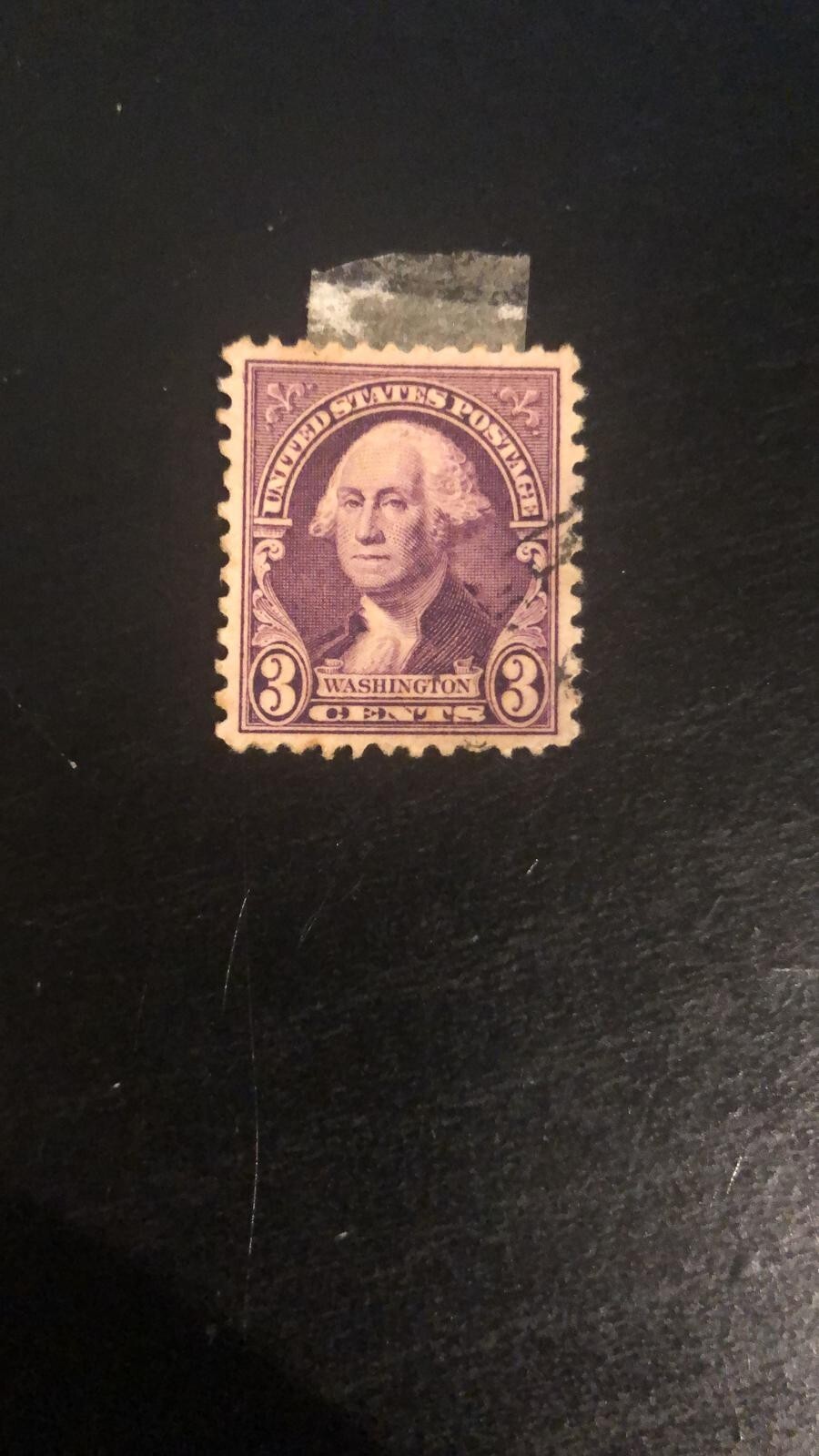 Hinged Vintage Rare 1932 US 3 Cent George Washington Stamp | Purple ...