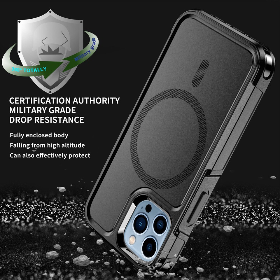 MagSafe Case for iPhone 17 16 15 14 13 Pro Max Plus Shockproof Heavy ...
