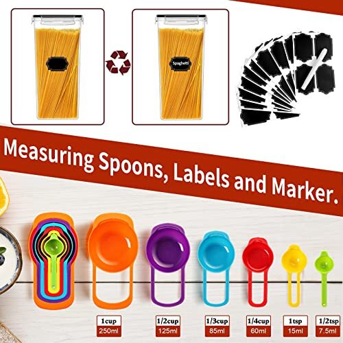 30 Airtight Food Storage Container Canisters Kitchen Organization ...