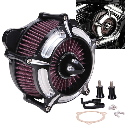 Motorcycle Turbine Air Cleaner Intake Filter Kit Cnc for Harley ...