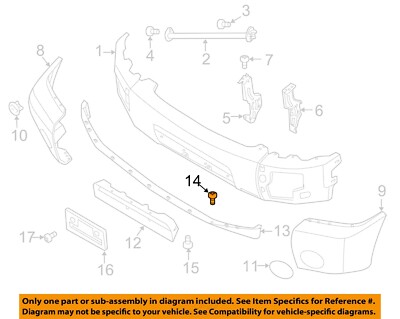 NISSAN OEM 04-07 Armada Front Bumper Bumper Components-Spoiler Nut ...