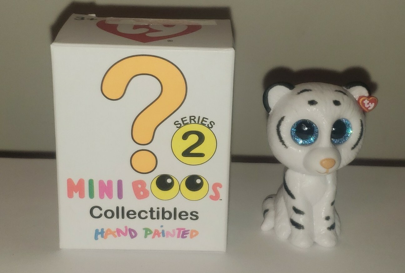 TY Mini Beanie Boos Series 2 TUNDRA White Tiger NEW Hand Painted 2 ...