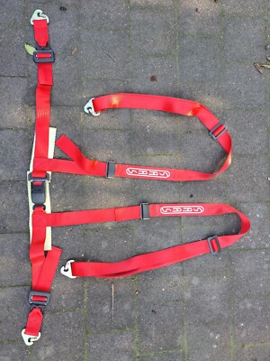 SAAS Red 4 point racing harness | eBay Australia