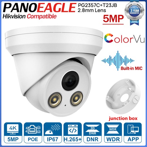 Hikvision Compatible 5MP Full Color Mic Security IP Camera with ...