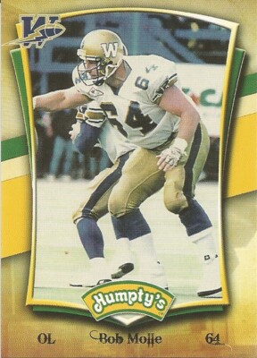 2012 CFL HUMPTY'S BOB MOLLE WINNIPEG BLUE BOMBERS (SIMON FRASER) NRMT ...