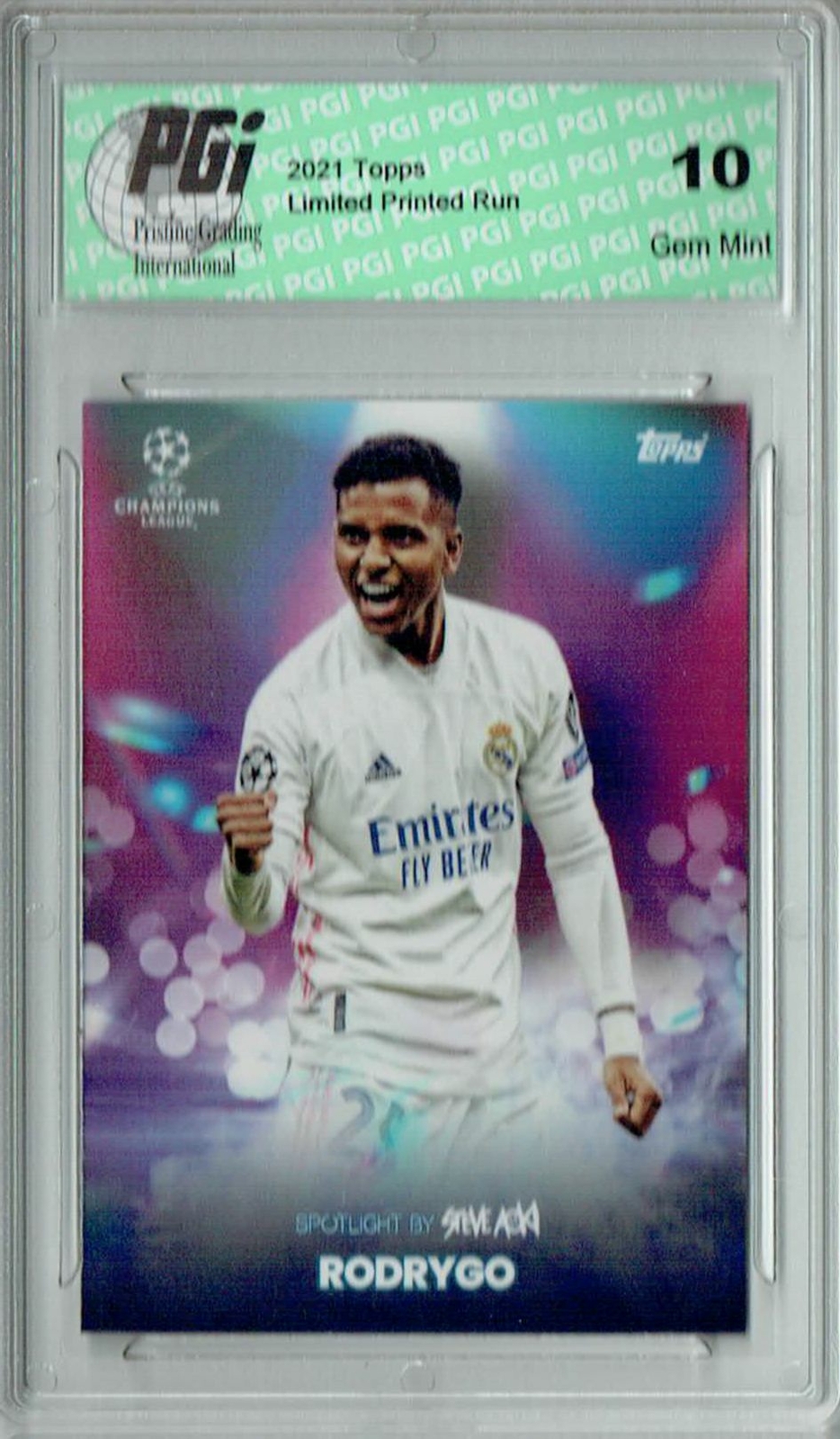 Rodrygo 2021 Topps Aoki's Football Festival Rare Trading Card PGI 10 | eBay