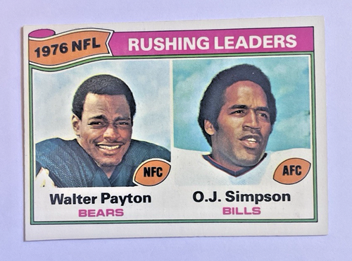 🏈🏈 1977 Topps Football #3 Rushing Leaders (Payton/Simpson) HOF’ers 🏈🏈 ...