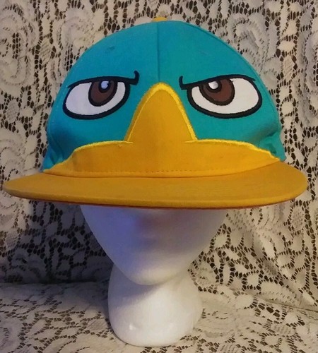 Disney Hat Cap Phineas And Ferb Perry Platypus Baseball Cap Teal Yellow ...
