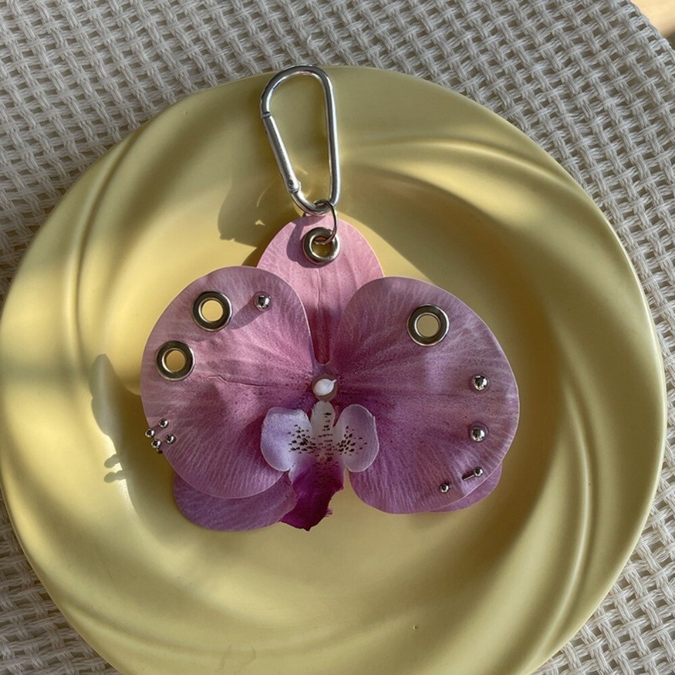 Simulation Flower Flower Bag Pendant Butterfly Orchid Keychain | eBay ...