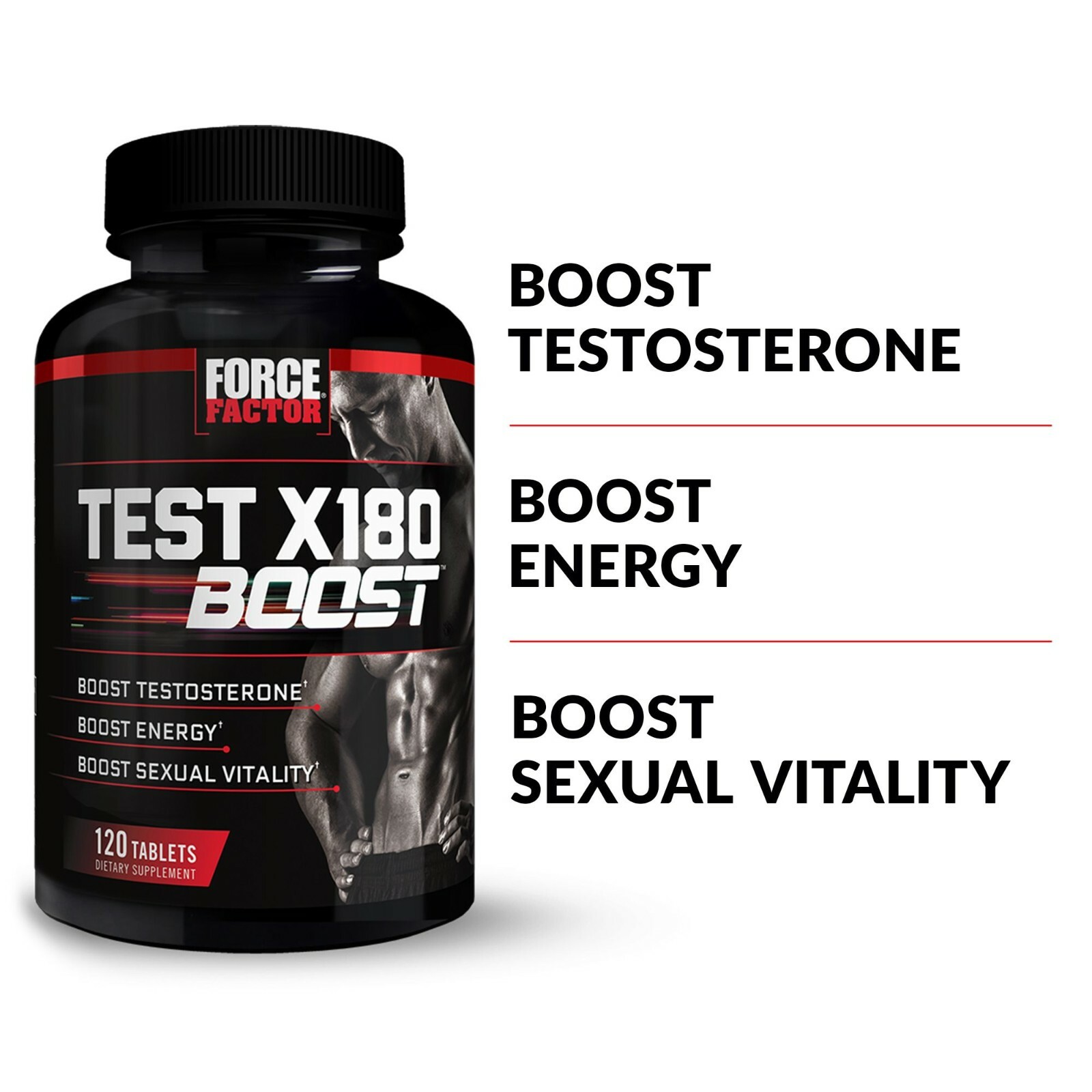 Force Factor Test X180 Boost, Testosterone Booster for Men, Testosteron ...