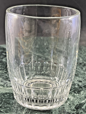 VTG Anchor Hocking Water Glass Barrel Shaped Ribbed Base 8oz Rocks ...