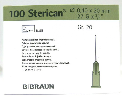Kanülen Sterican Gr. 20 / 27G 0,40x 20mm grau REF 4657705 | eBay