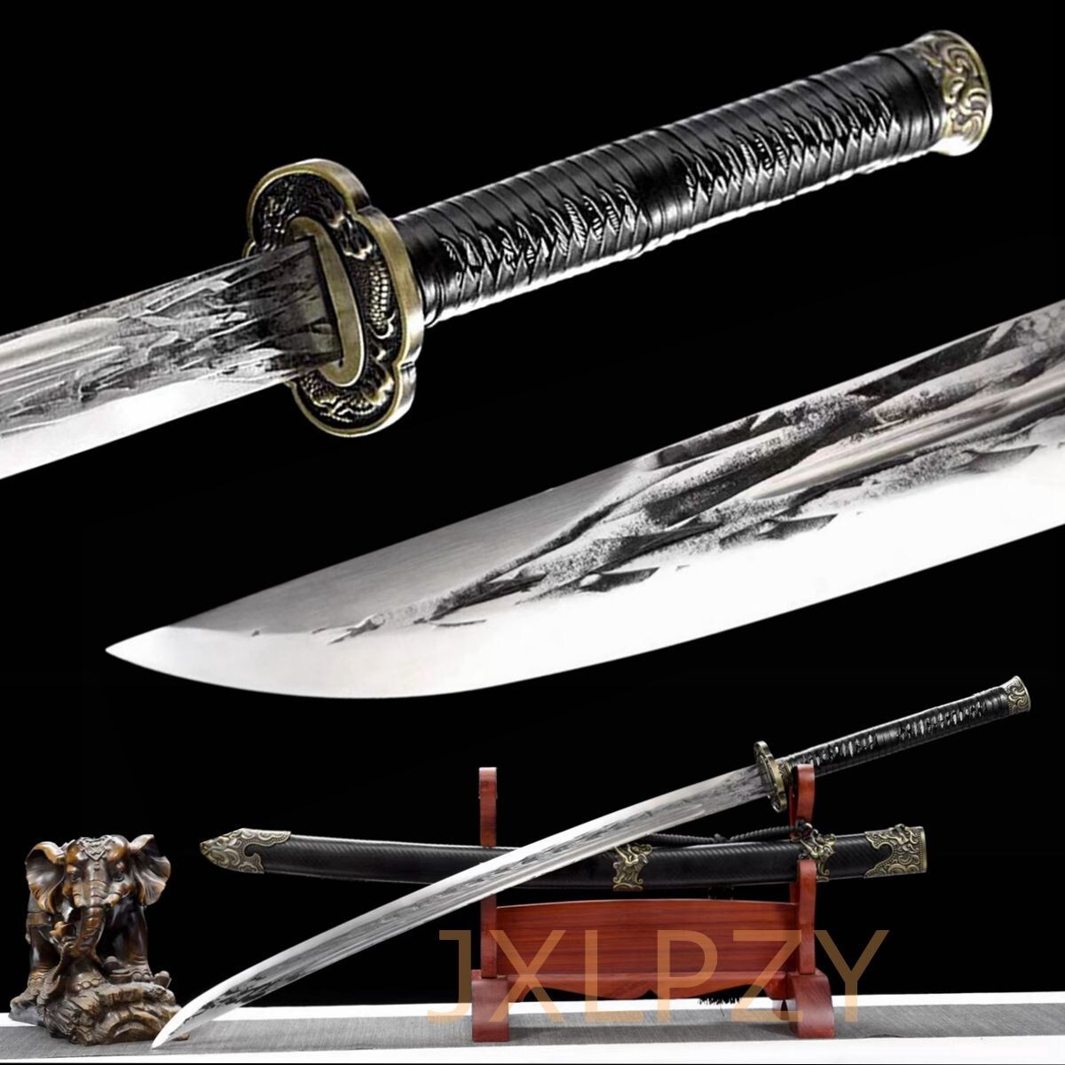 Handmade Chinese Kung Fu Sword Wushu Dao 1095 Carbon Steel Blade Sharp ...