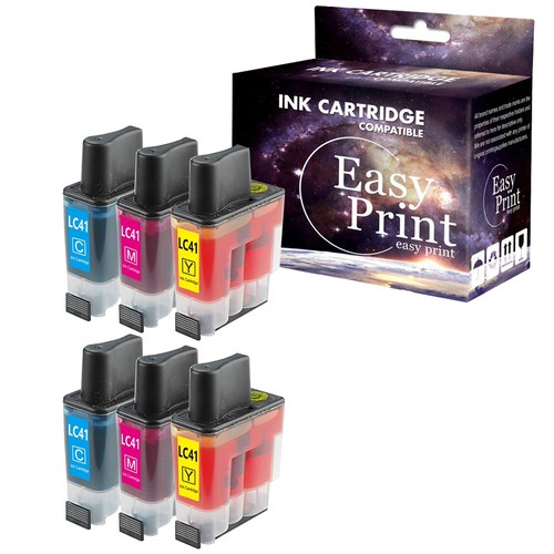 6PK LC-41 LC41 Ink Cartridge LC41C LC41M LC41Y for DCP-110C DCP-120c ...