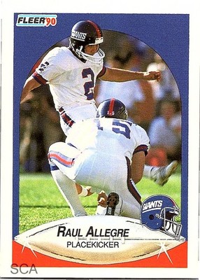 1990 Fleer Raul Allegre #61 New York Giants Football Card | eBay
