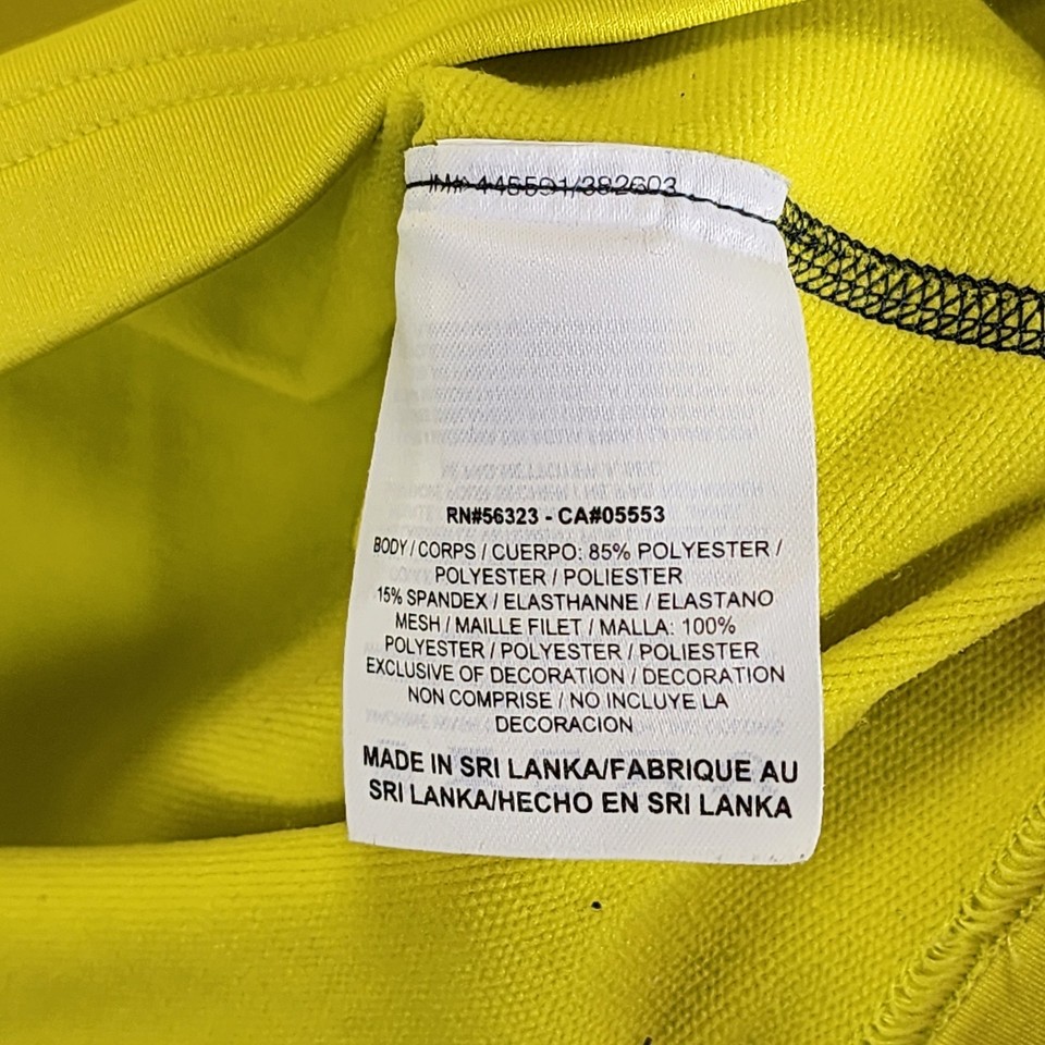Nike Pro Combat Men’s Shirt Size XL Yellow Hyperwarm Lite Fitted Long ...