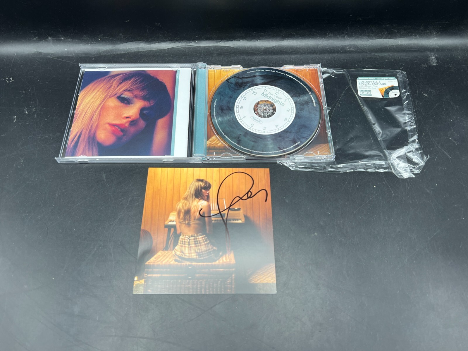 Taylor Swift Midnights Jade Green Edition + Hand Signed Photo Autograph ...