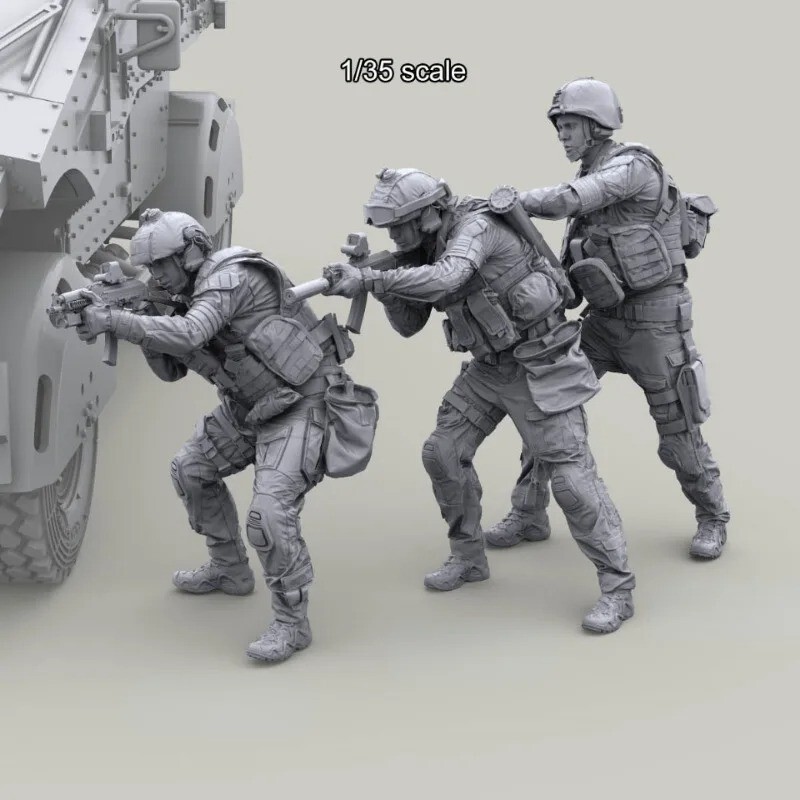 1/35 Resin Figures Kit 3 Modern Soldiers Special Forces Unpainted | eBay
