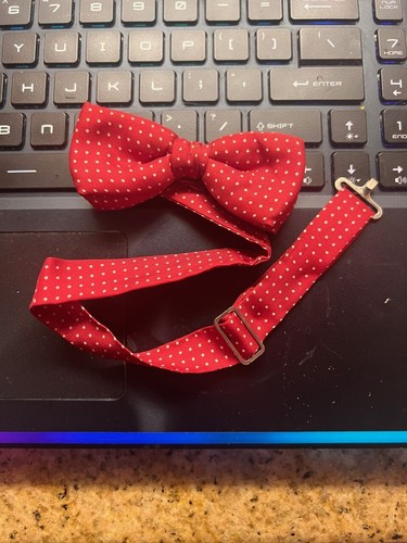 AUTHENTIC VICKY DAVIS VTG BOW TIE red dots | eBay