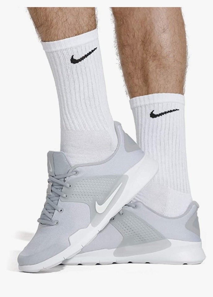 NIKE Dri-FIT Everyday Training 6 Pairs Crew Socks SMALL WHİTE | eBay