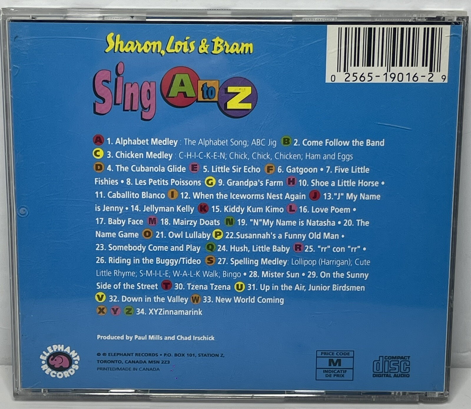 Sharon Lois Bram Sing A To Z (CD, The Elephant Show, 1990) Canadian | eBay