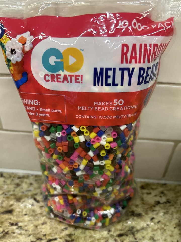 Perler Fused Bead Bucket Kit-Emoji And 10,000 Rainbow Melty Beads | eBay