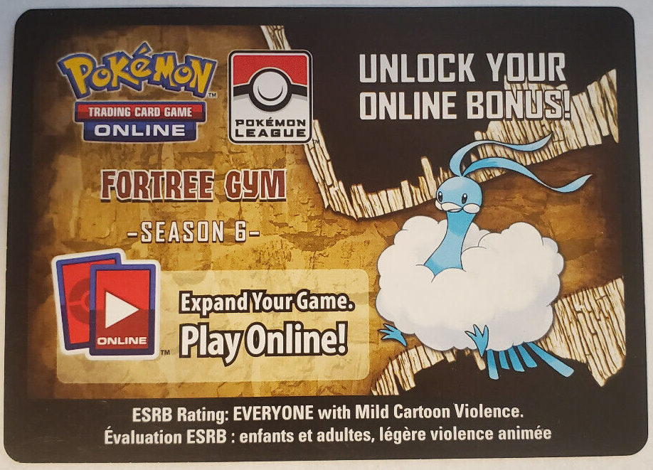 Pokemon Online/Live Code Card - League Promo Fortree Gym Season 6 | eBay