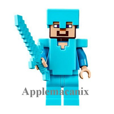 LEGO DIAMOND STEVE Minifigure Figure 21124 Minecraft The End Portal NEW ...