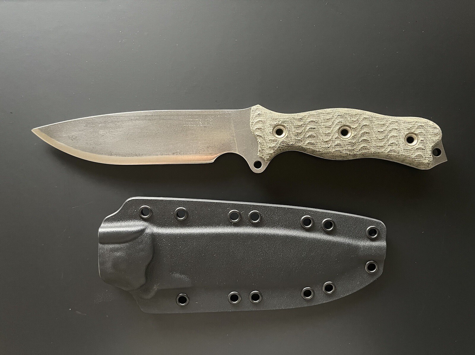 Busse Comp Finish SJTAC Micarta Handles INFI Steel Mashed Cat Sheath | eBay