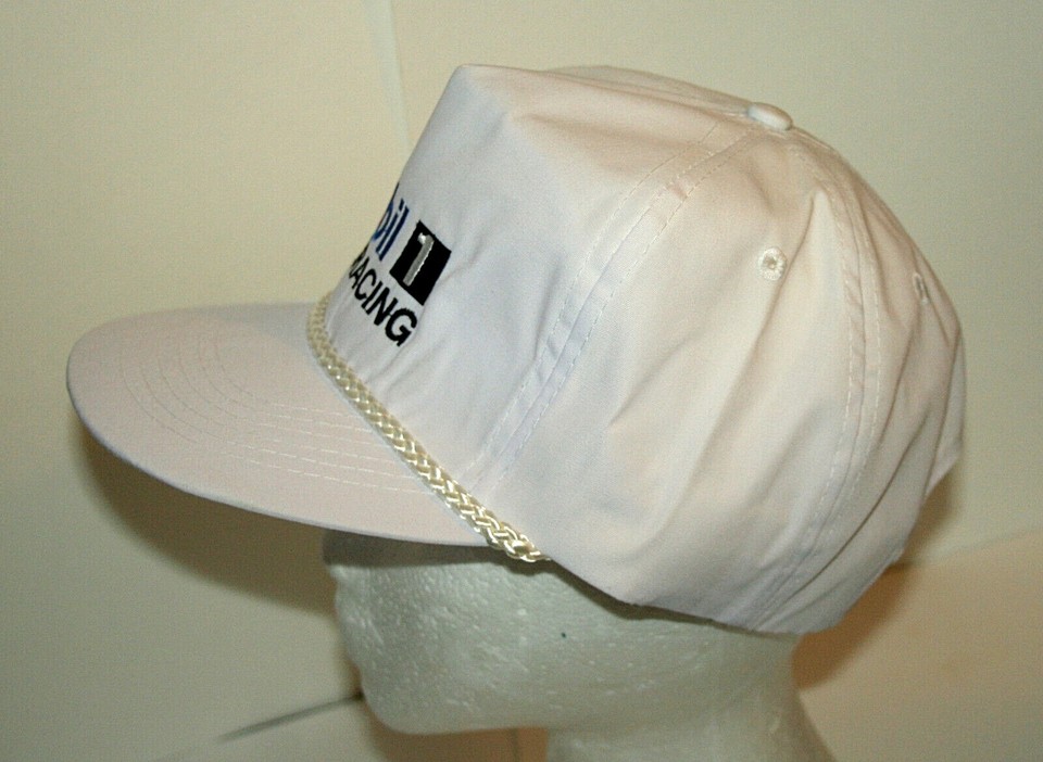 Vtg Mobil Oil Mobil 1 One Racing Engine Oil Company NASCAR Captains Hat ...
