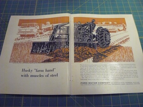 THE FARM QUARTERLY- AUTUMN 1959-AD- FORD MOTOR "703" LOADER with ...