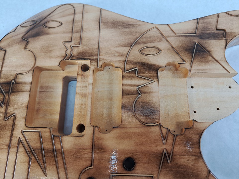 Finished Engraved Faces 7 String Body fits Ibanez(tm) RG JPM necks ...