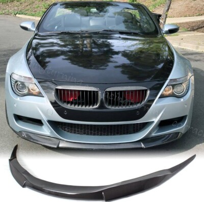 Fit for BMW 6 Series E63 E64 M6 2006-2010 REAL CARBON Front Bumper Lip ...