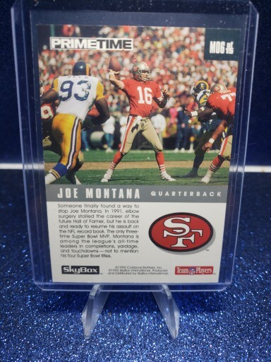 Joe Montana 1990 Skybox Primetime Sweet Sixteen Poster Parallel 49ers ...
