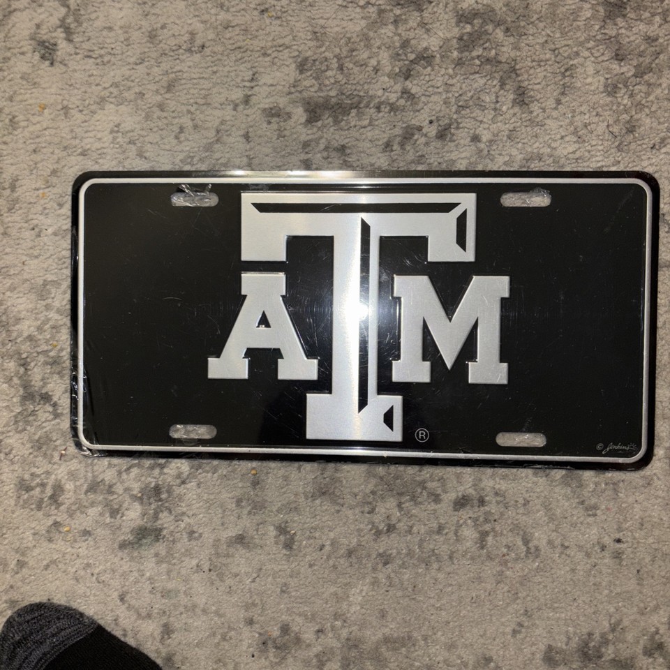 Texas A&M Aggies Metal Tag License Plate Jenkins Enterprises Black and ...