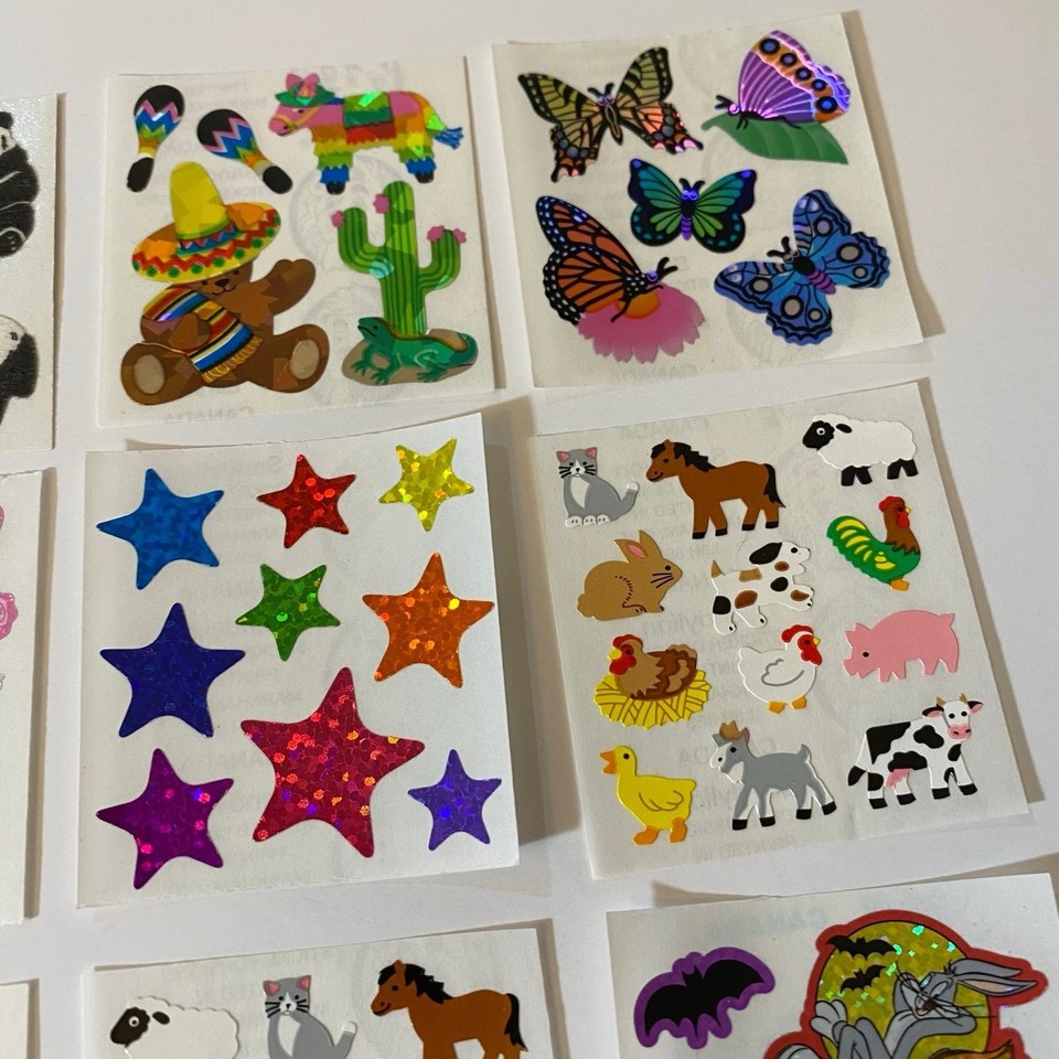 Vintage Sandylion Stickers Animals Looney Tunes Bears Stars Veggies ...