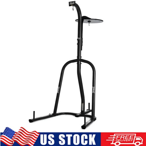 2 Station Dual Heavyduty Steel Heavy and Speed Boxing Bag Stand Fitness ...