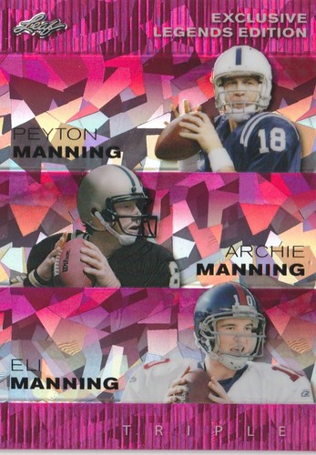 Leaf Exclusive Legends Edition, Peyton, Archie and Eli Manning 6/10 ...