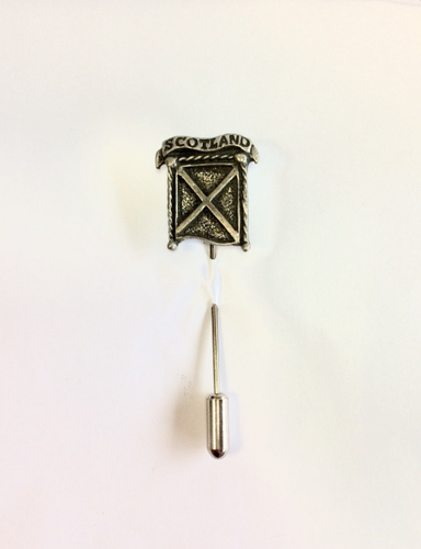 Solid 935 Argentium Silver Scottish Flag Design Men's Luxury Lapel Pin ...