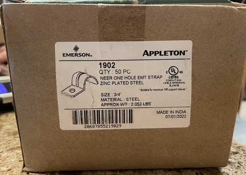 Emerson Appleton 3/4" One Hole EMT Straps Qty. 50 | eBay