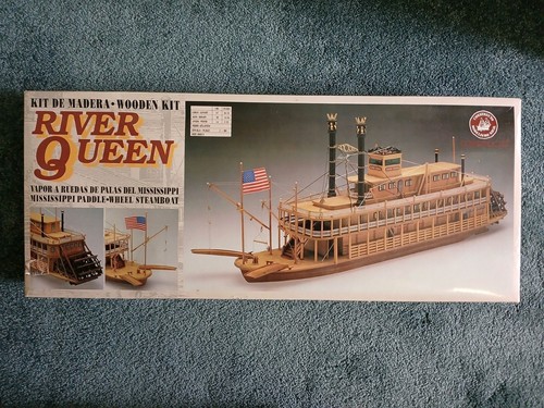 RIVER QUEEN Paddle Boat 1:80 Scale Wooden Model Kit NIB - Made in Spain ...