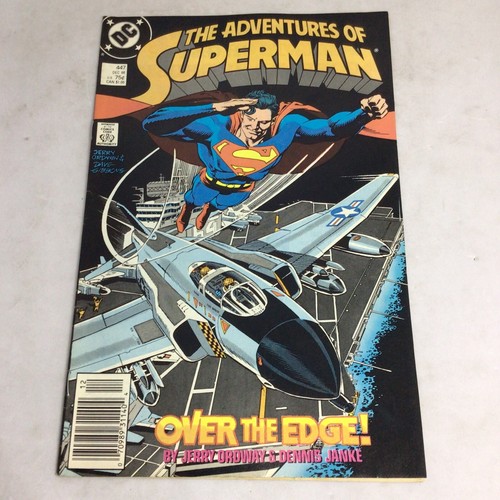 VINTAGE THE ADVENTURES of SUPERMAN No 447 DEC 1988 COMIC DC * OVER the ...