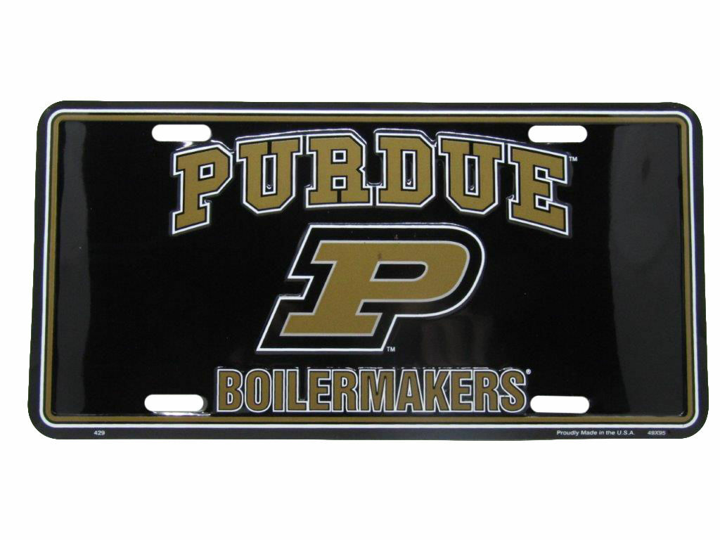 Purdue "P" Boilermakers Indiana Football 6"x12" Aluminum License Plate ...