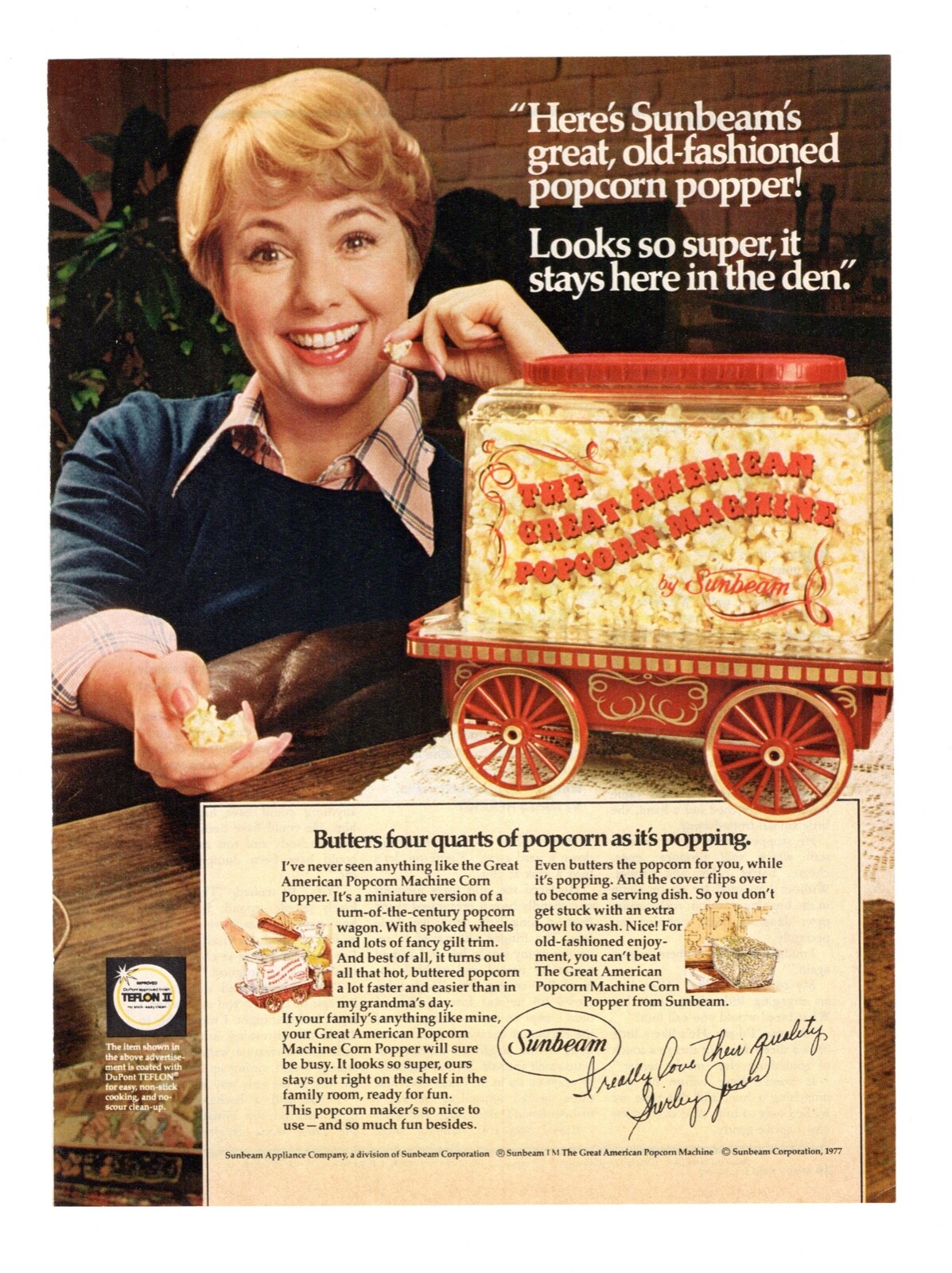 Vintage 1970s mag print ad The GREAT AMERICAN POPCORN MACHINE Shirley ...