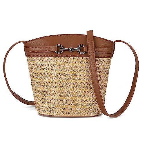 Small Straw Purses for Women Mini Straw Summer Beach Shoulder Bags for ...