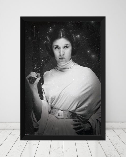 Princess Leia Star Wars Framed Large Poster (90cm x 60cm) Ready to Hang ...