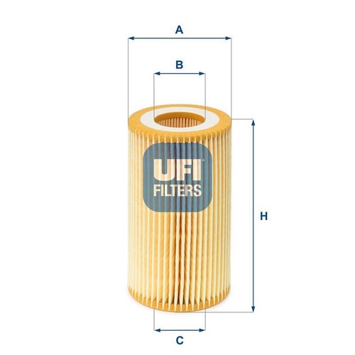 UFI Oil Filter Insert 116mm Height 63.5mm Outer Diameter Fits Opel Saab ...