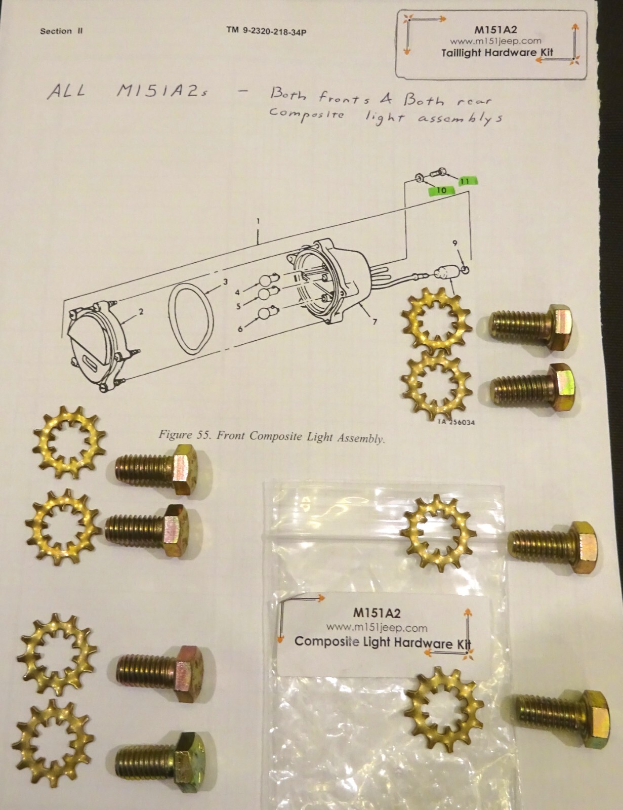 M151A2 - Composite Lights - Hardware Kit for all 4 lights. | eBay