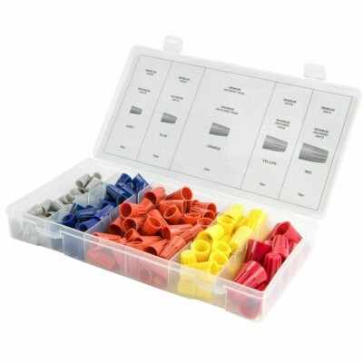 158pc Wire Twist Connectors 22-14 AWG Caps Nuts Assortment Kit Set ...