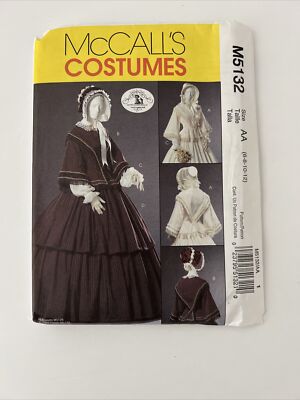 McCalls 5132 Costume Civil War Reenactment Historic Fashion Pattern Szs 6-12 | eBay